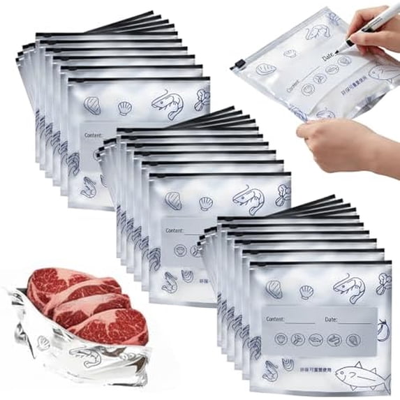 30PCS Reusable Aluminum Foil Sealable Storage Bags, 2026 New Resealable ...