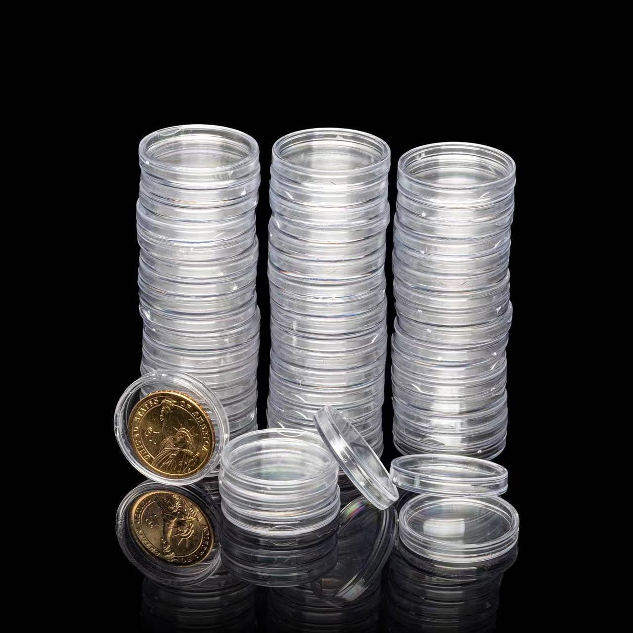 30PCS Silver Dollar Coin Holder, Clear Coin Capsules, Coin Holders for ...