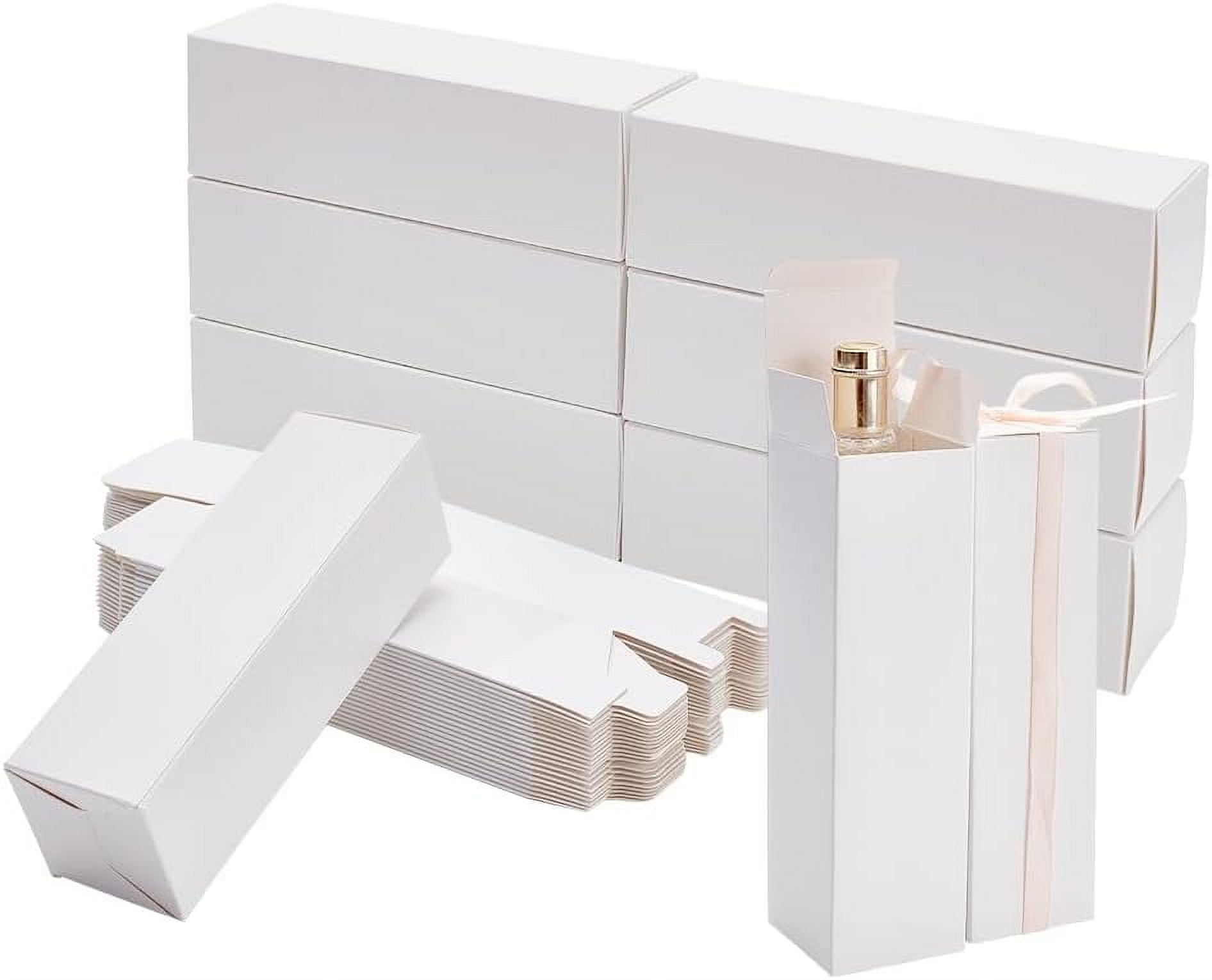 30PCS Small Kraft Paperboard Box White Rectangular Cardboard Gift Box ...