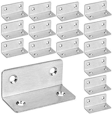 30PCS Stainless Steel Corner Braces (2.3”x1”), Heavy Duty 90° Internal ...