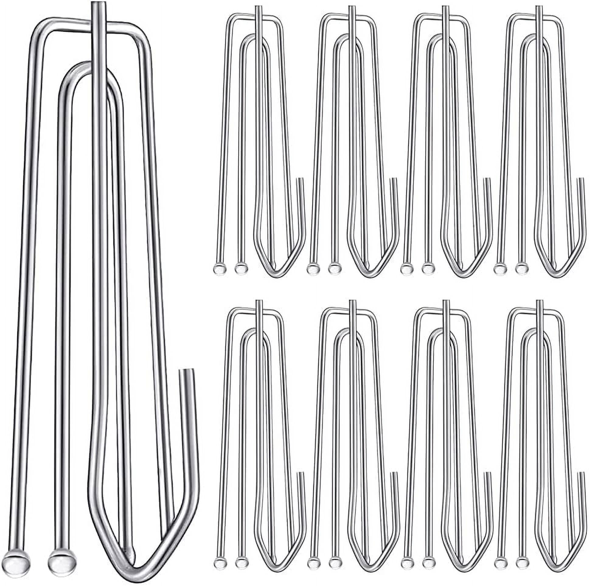 30PCS Stainless Steel Curtain Pleat Hooks,Drapery Hook and Pin for ...