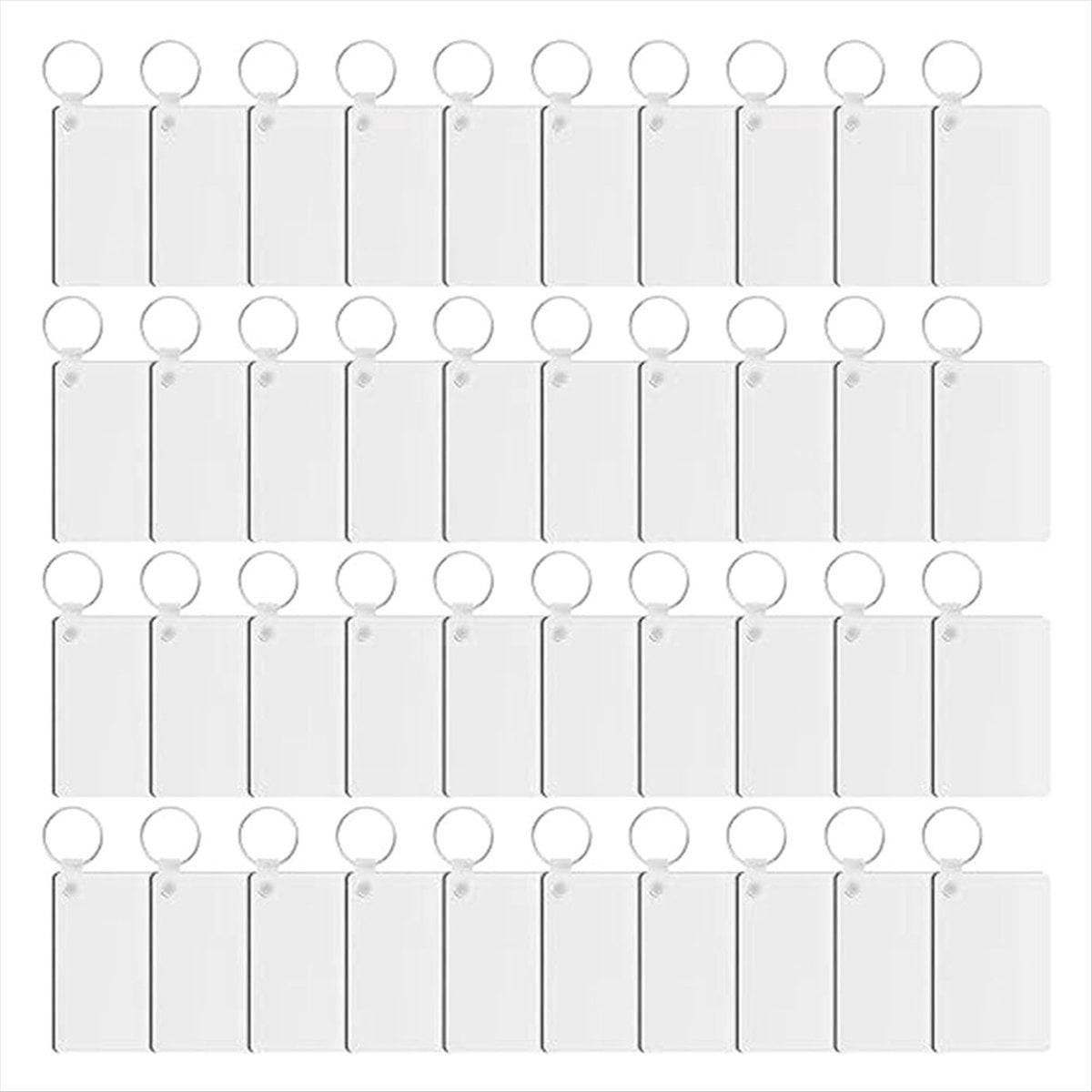 30PCS Sublimation Keychain Blanks Double Side Heat Transfer Blanks MDF ...