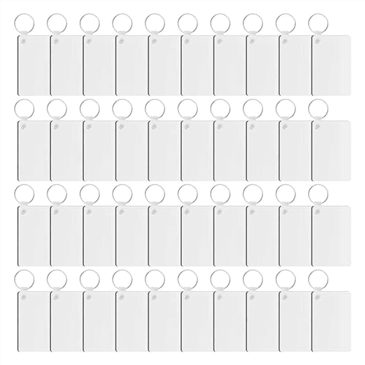 30PCS Sublimation Keychain Blanks Double Side Heat Transfer Blanks MDF ...