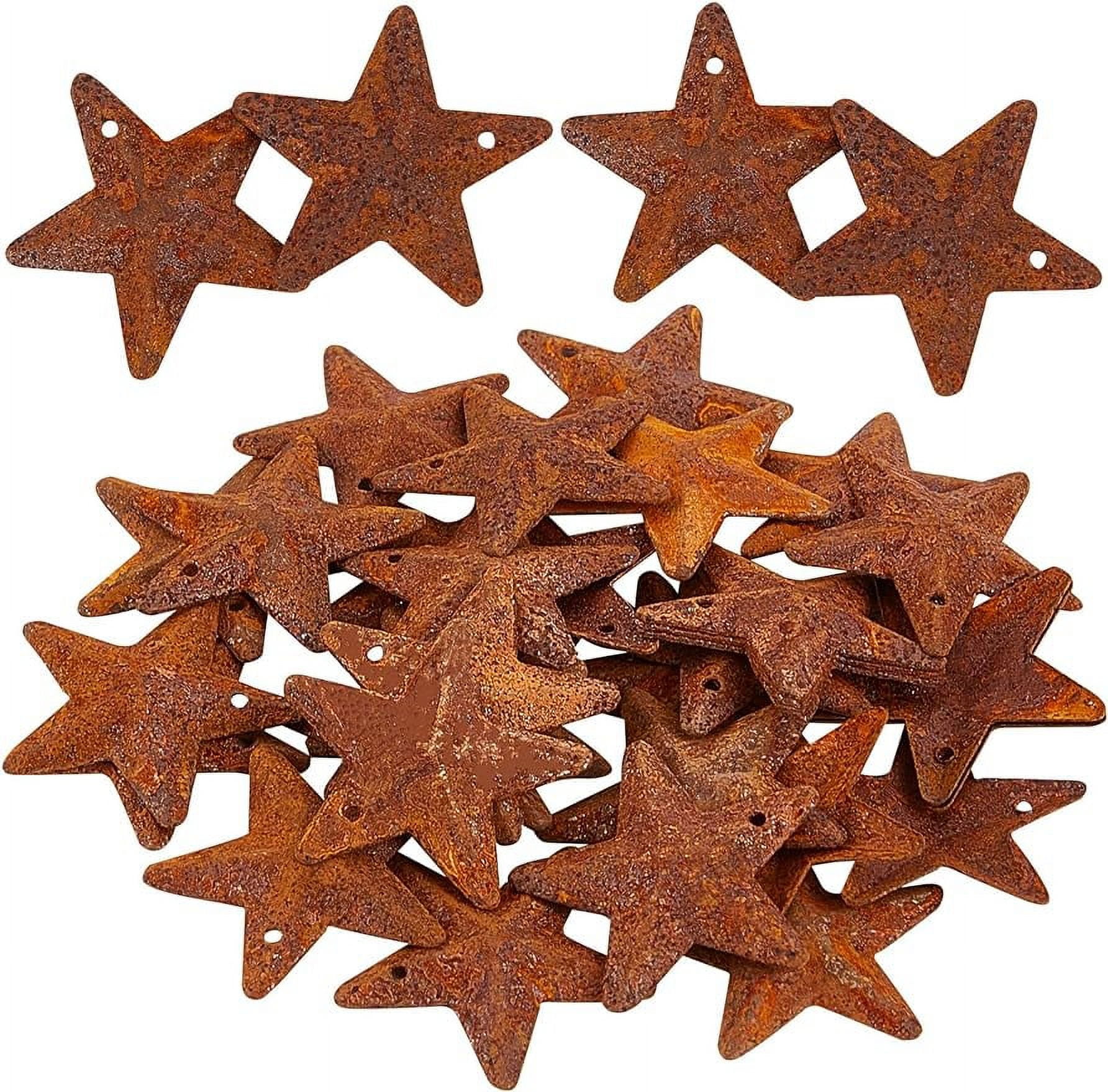 30PCS Vintage Rusty Mini Metal Barn Star Antique Primitives Small Tin ...