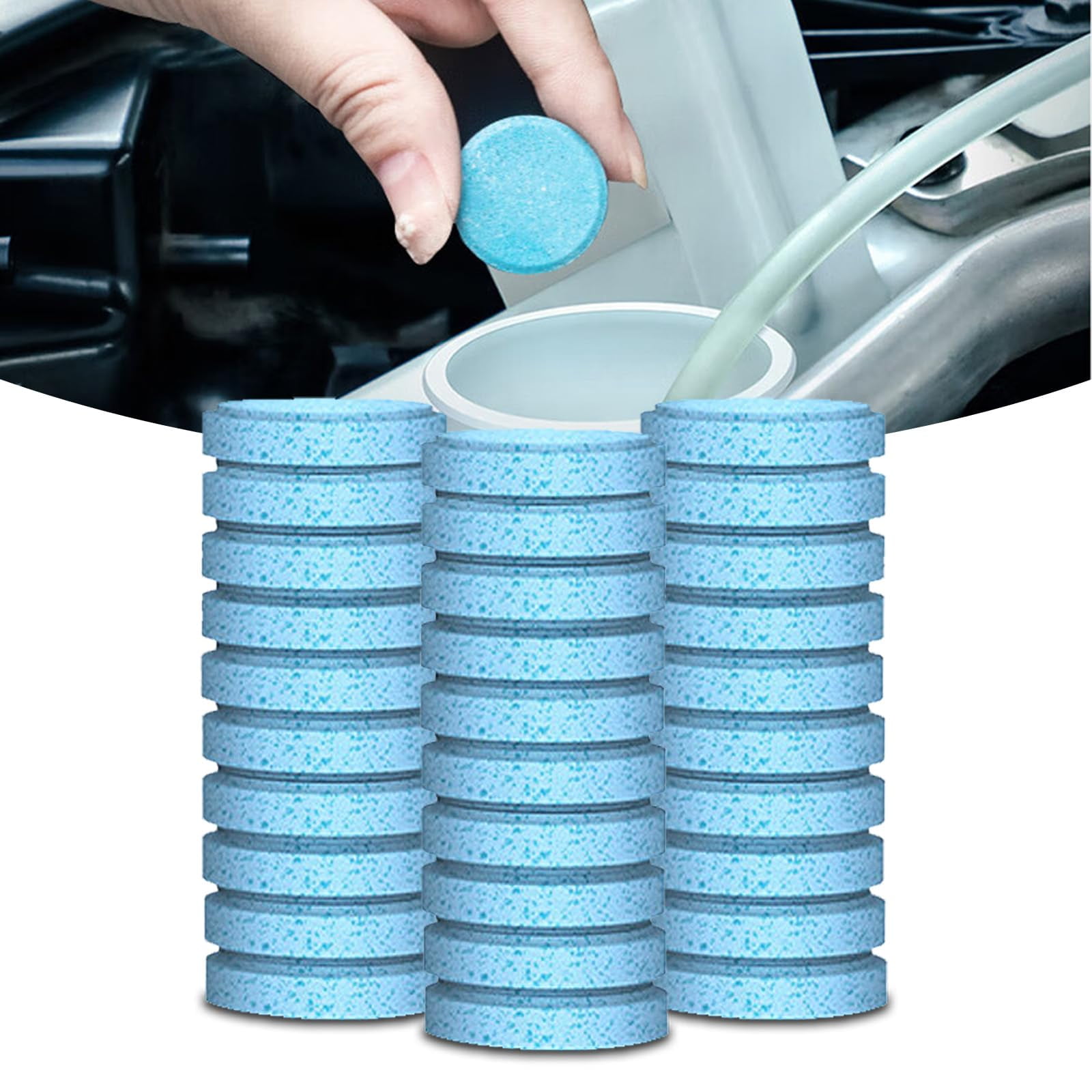 30PCS Washer Fluid Tablets, Windshield Wiper Fluid Cleaner Concentrate ...