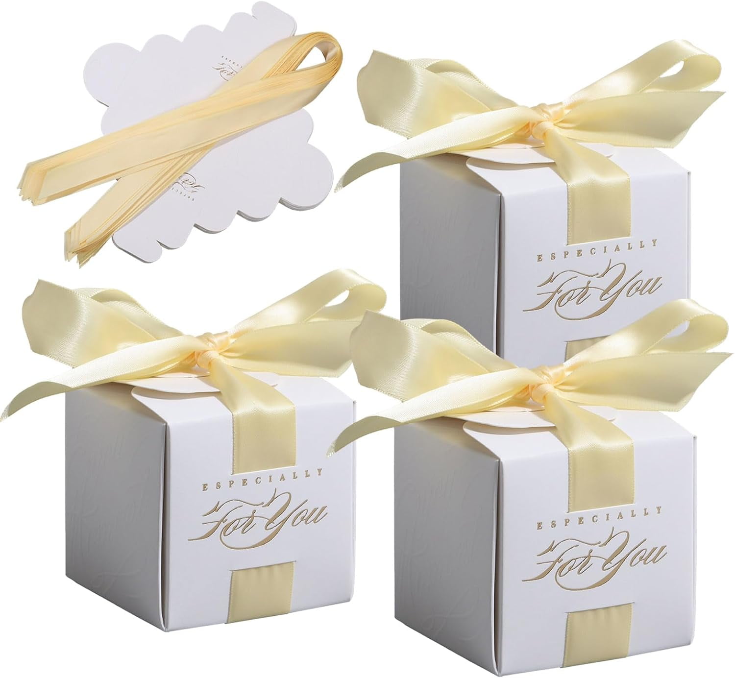 30PCS Wedding Favor Boxes 2.5x2.5x2.5 Inches Candy Boxes with 30 ...