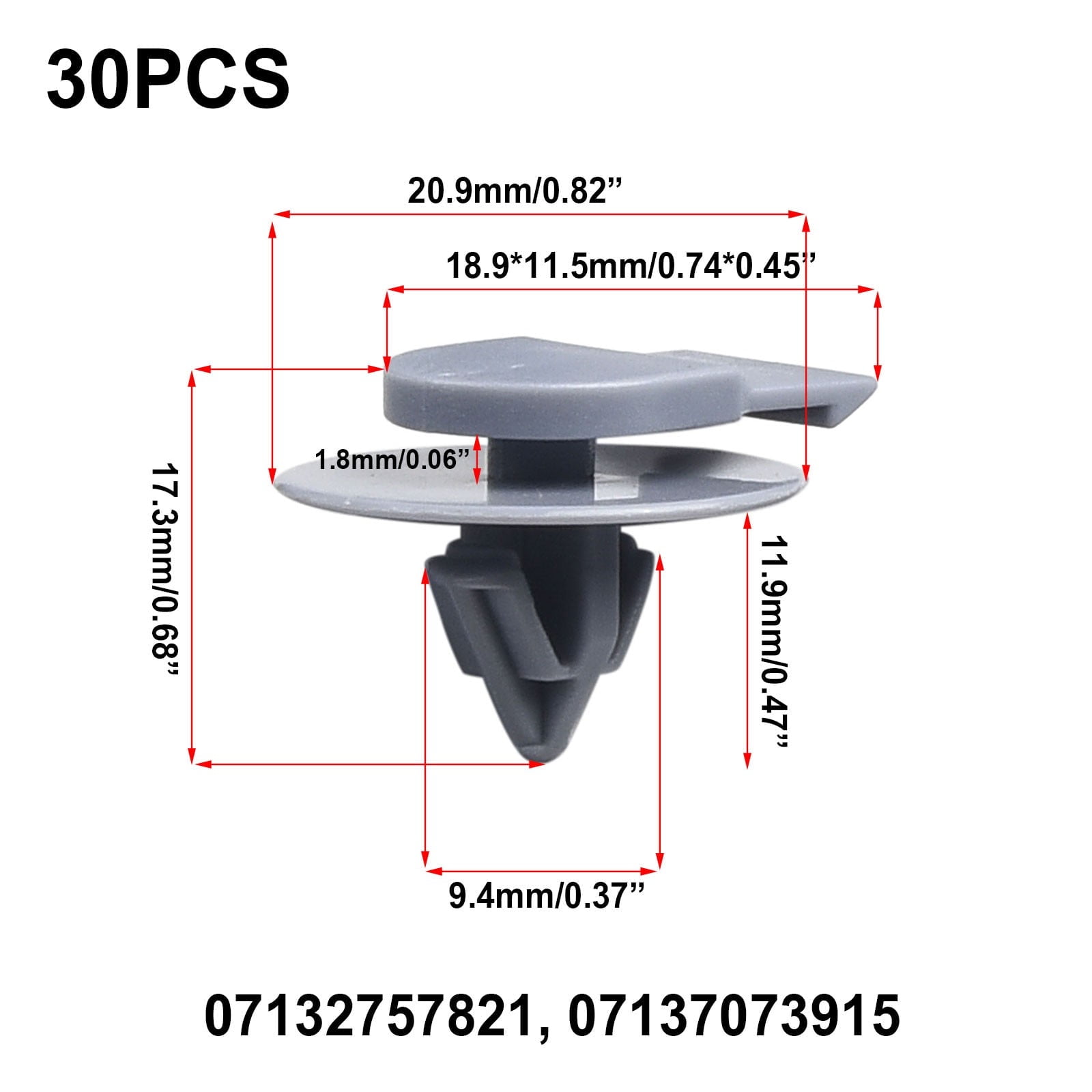 30PCS Wheel Arch Trim Molding Clips for Bmw for Mini for Cooper R50 R52 ...