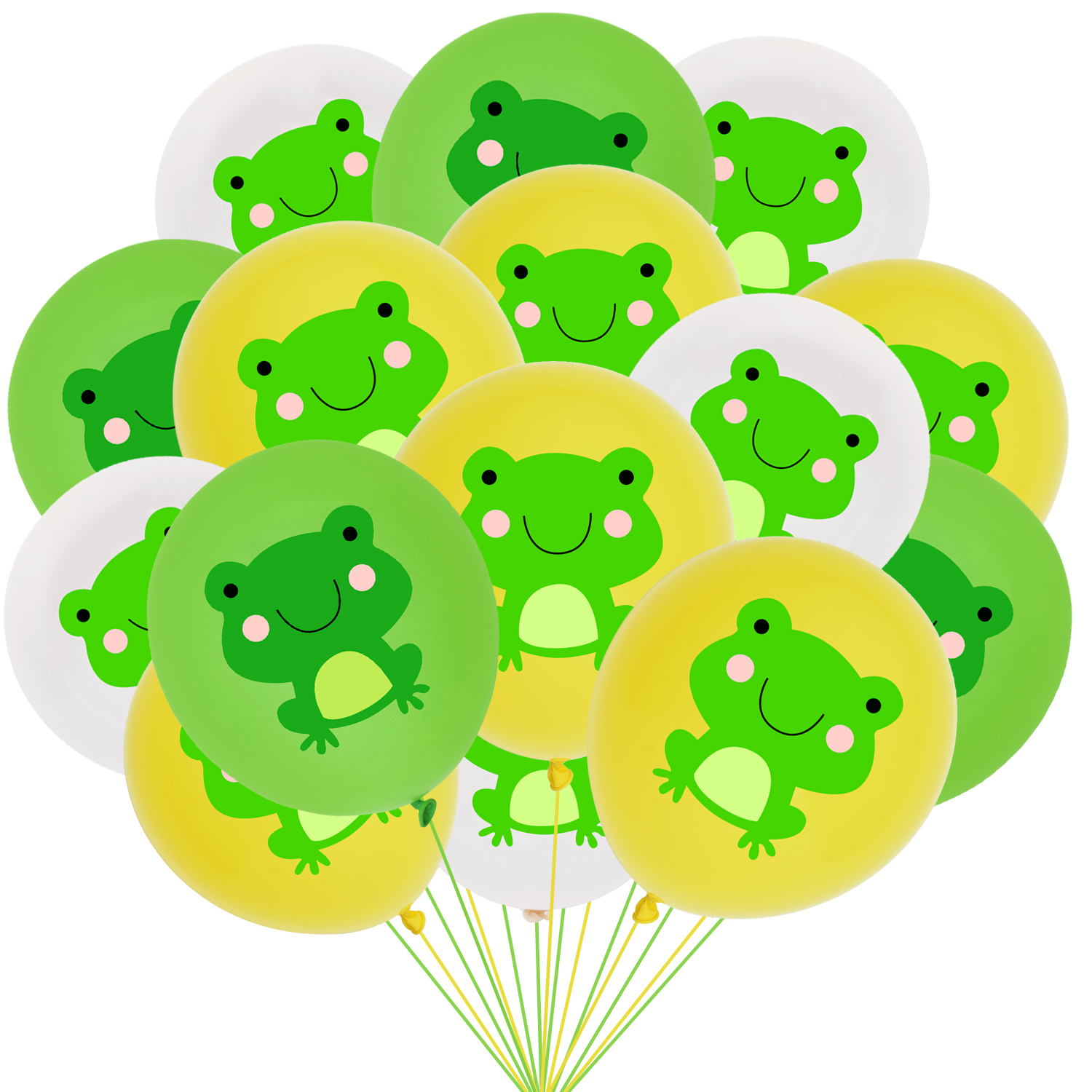 30PCS frog themed printed matte latex balloons, frog birthday party ...