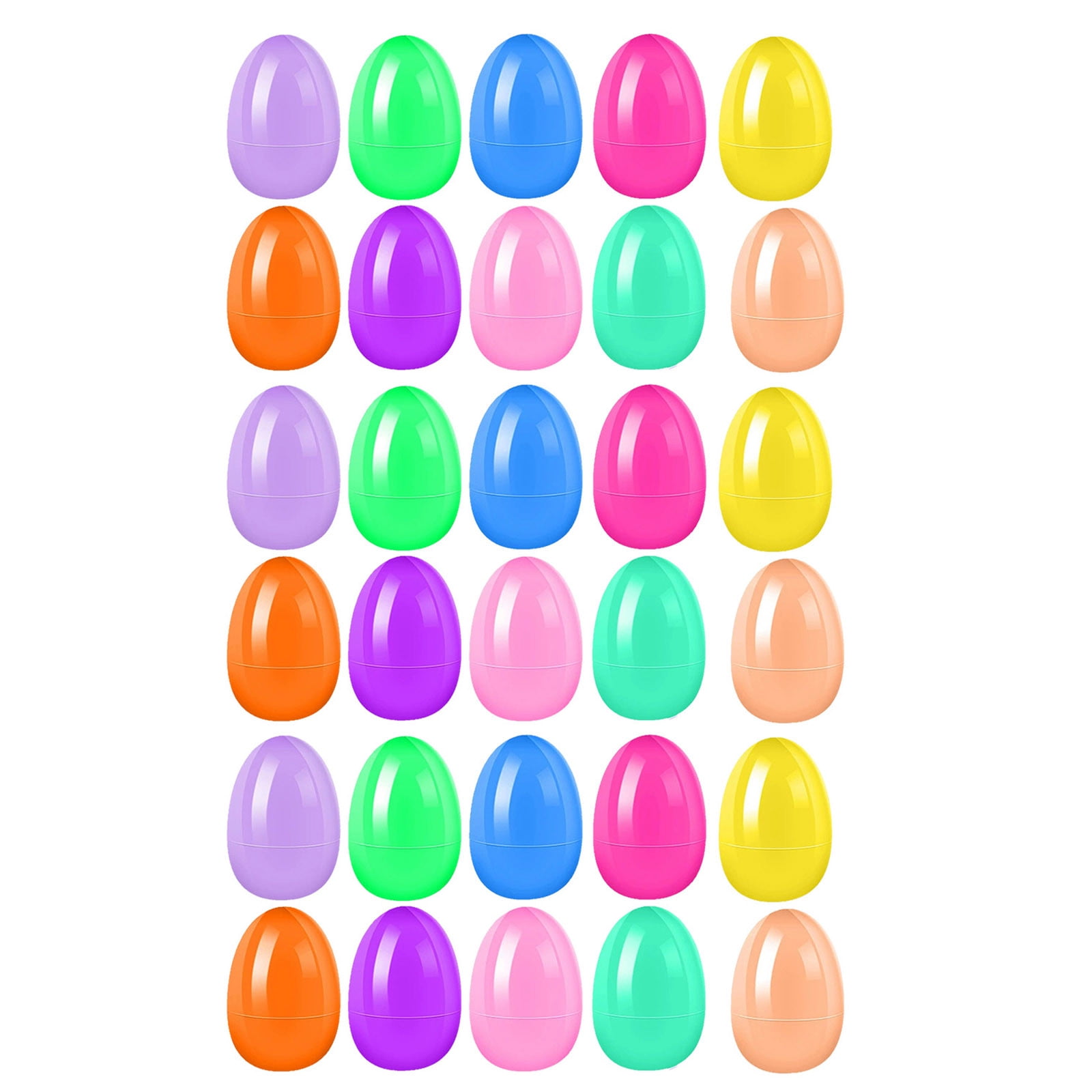 30Pack 2.4 Inch Filable Easter Eggs Colorful Bright Easter Eggs, Stands ...