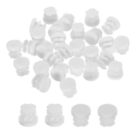 30Pack 3/8"(9.5mm) Plastic Hole Plug, Round Tubing Inserts, Furniture ...