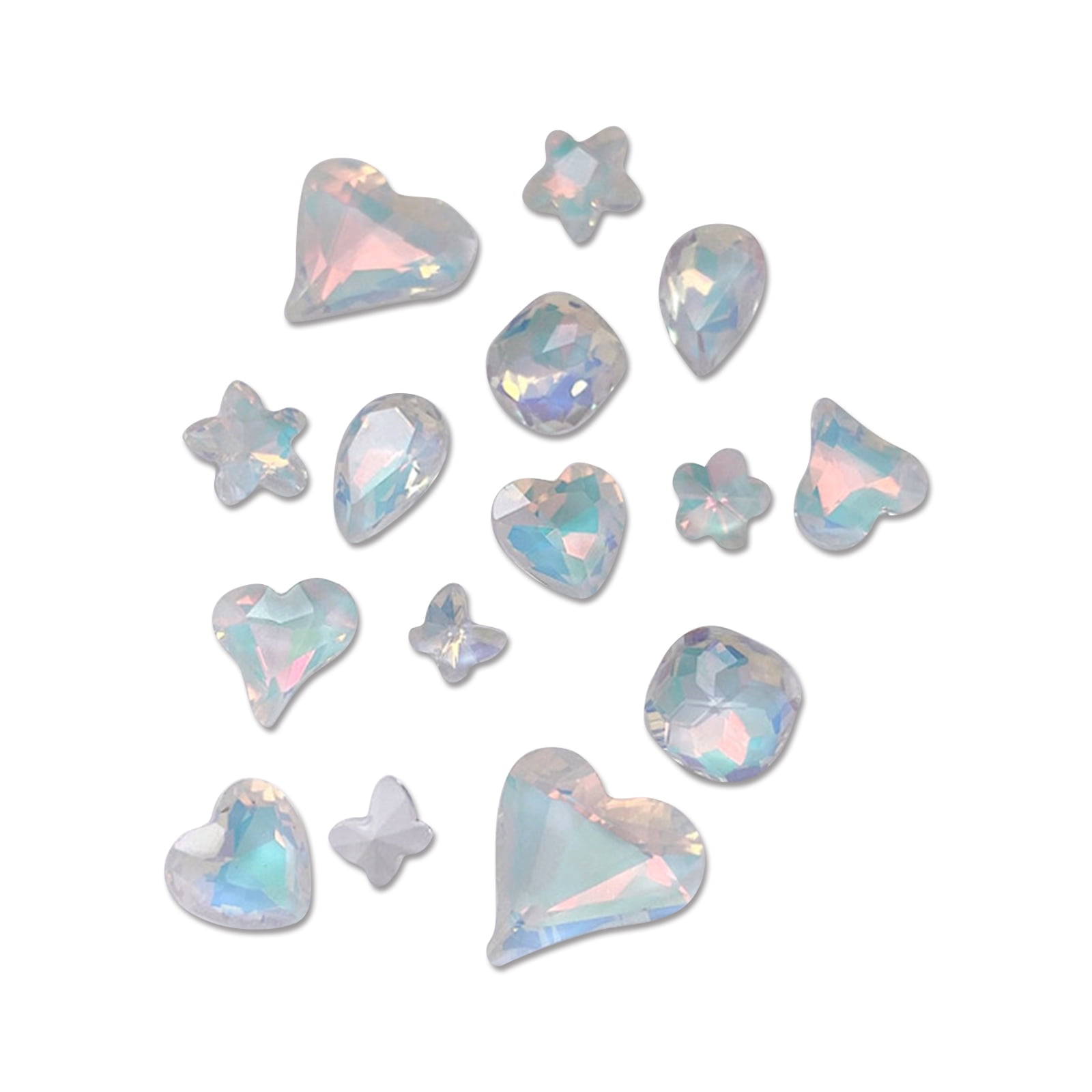 30Pack 3D Crystal Nails Jewelry Manicure Decals Crystal Art Tips ...