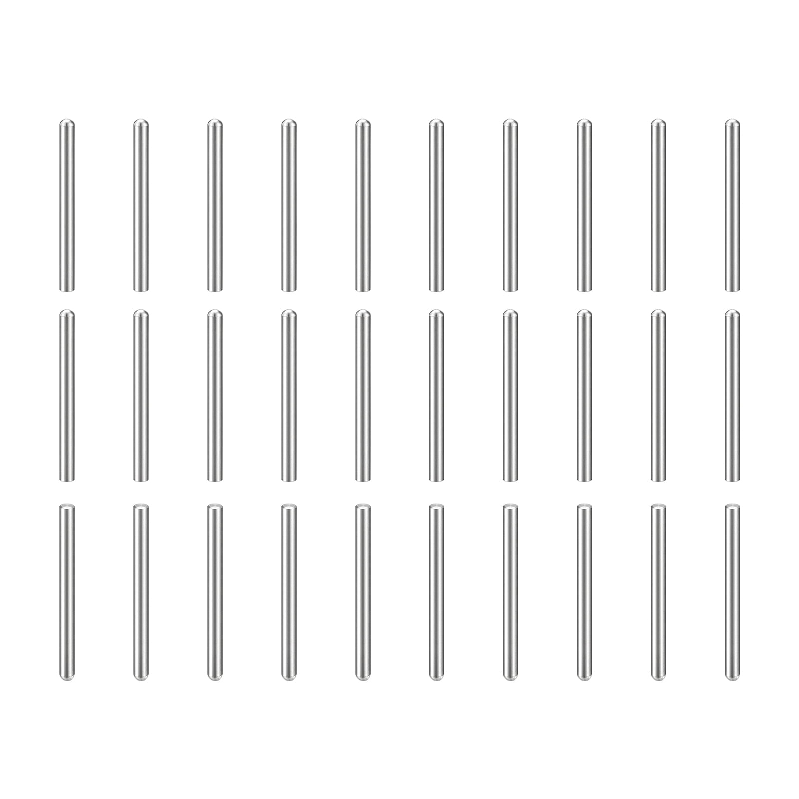 30Pack 4mm x 45mm Dowel Pins, 304 Stainless Steel Round Head Pin ...