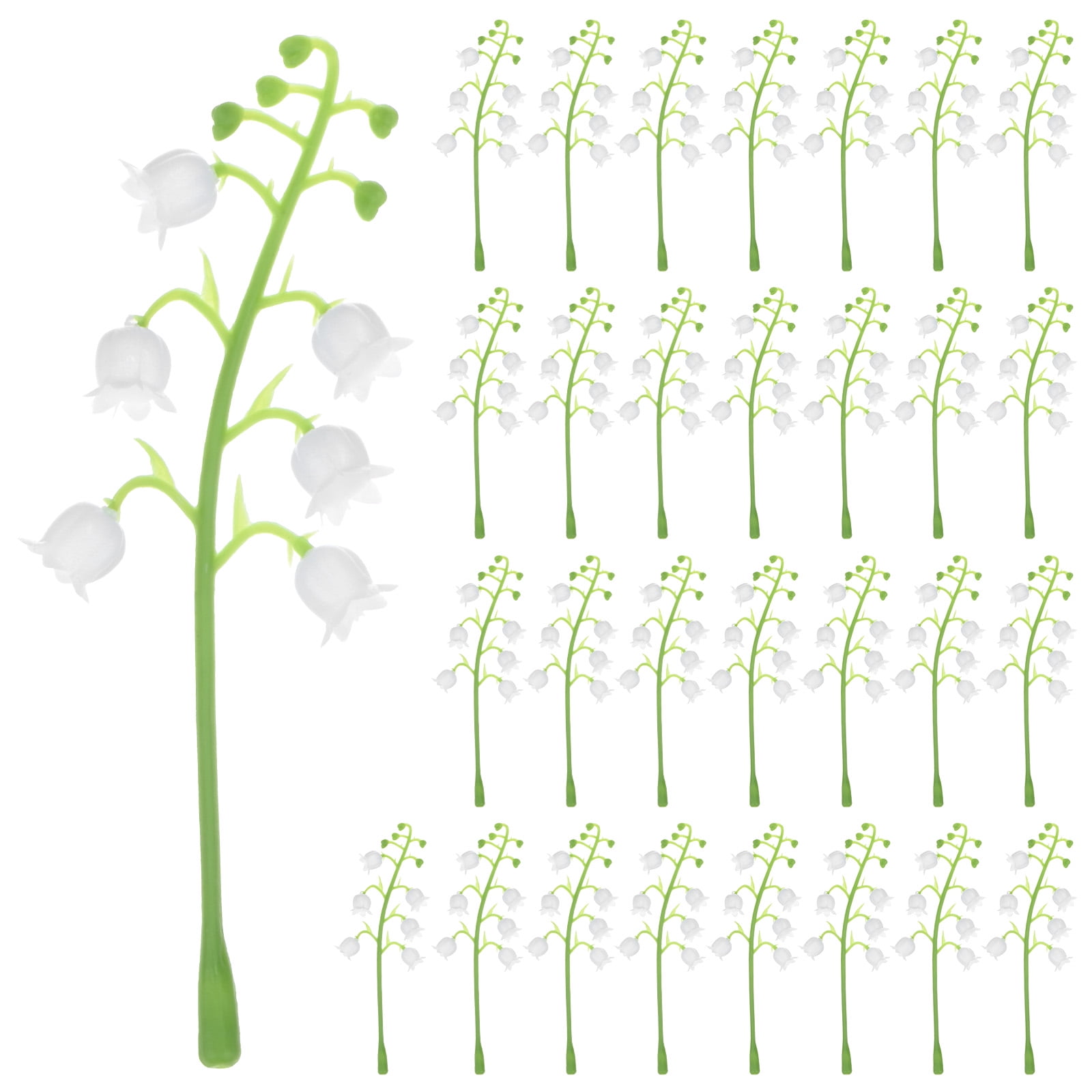 30Pack Artificial Flower with Stems, Fake Lily of the Valley Flowers ...
