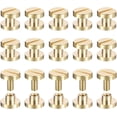 30Pack Brass Chicago Screws, 3x8mm Flat Head Screw Back Binding Post ...