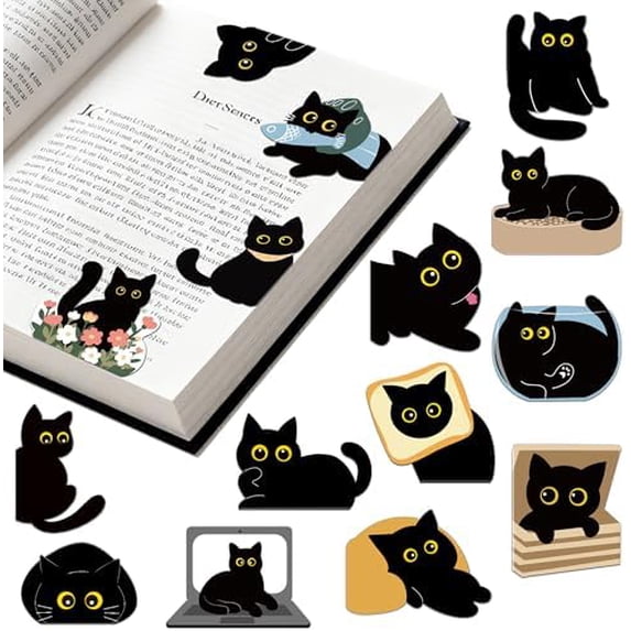 30Pack Cat Bookmark Magnetic Bookmarks for Reading Women Men young ones ...