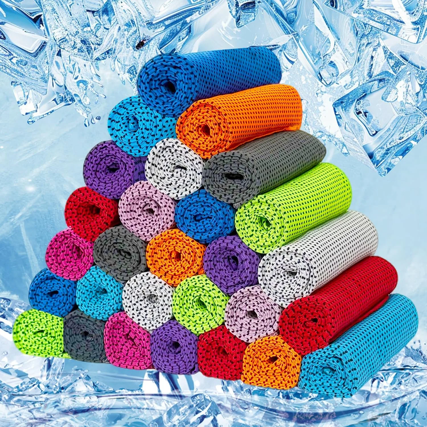 30Pack Cooling Towels for Neck and Face,Microfiber Bulk Cooling Towels ...