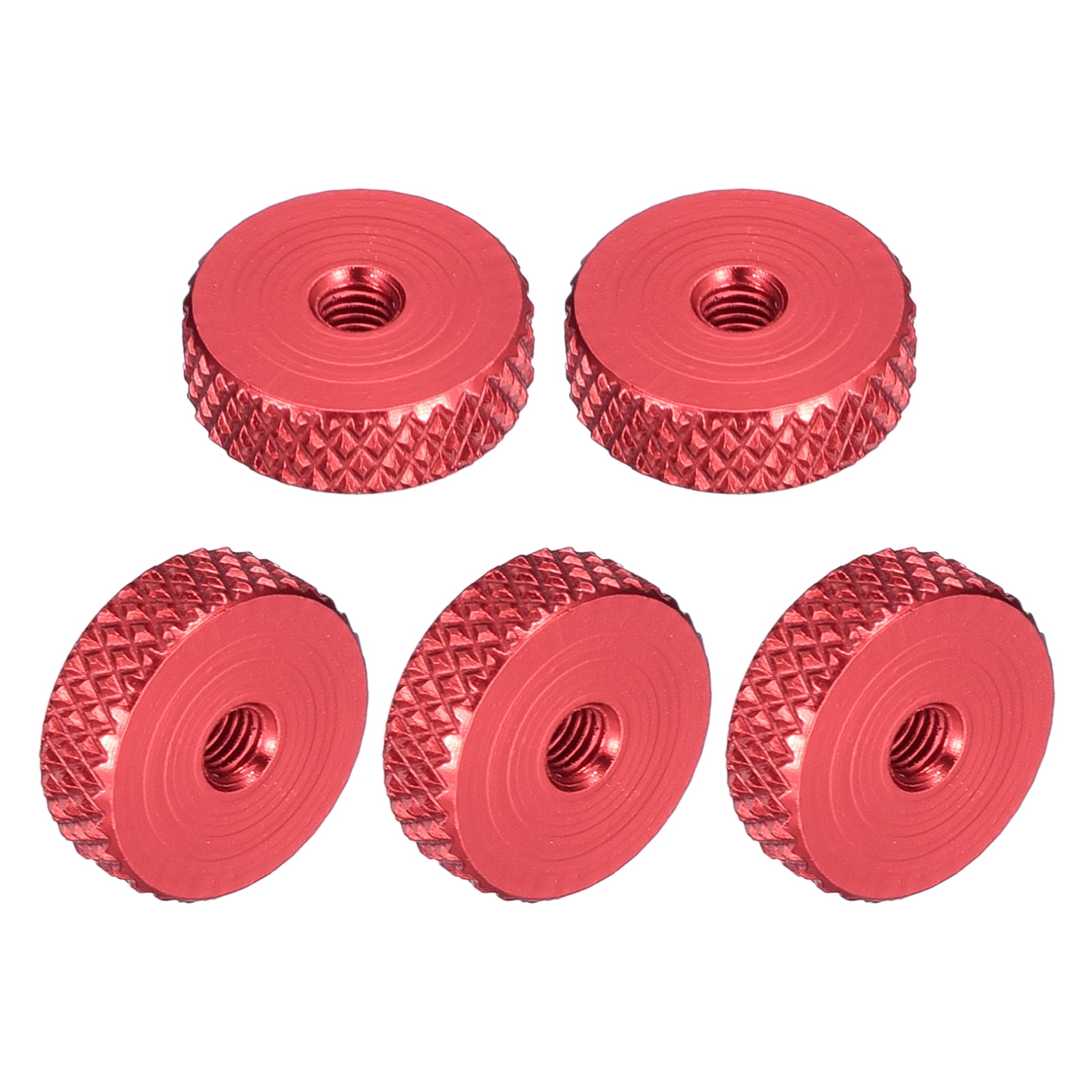 30Pack Flat Knurled Thumb Nuts, M3x12x4xmm Pass Hole Nut, Aluminum ...