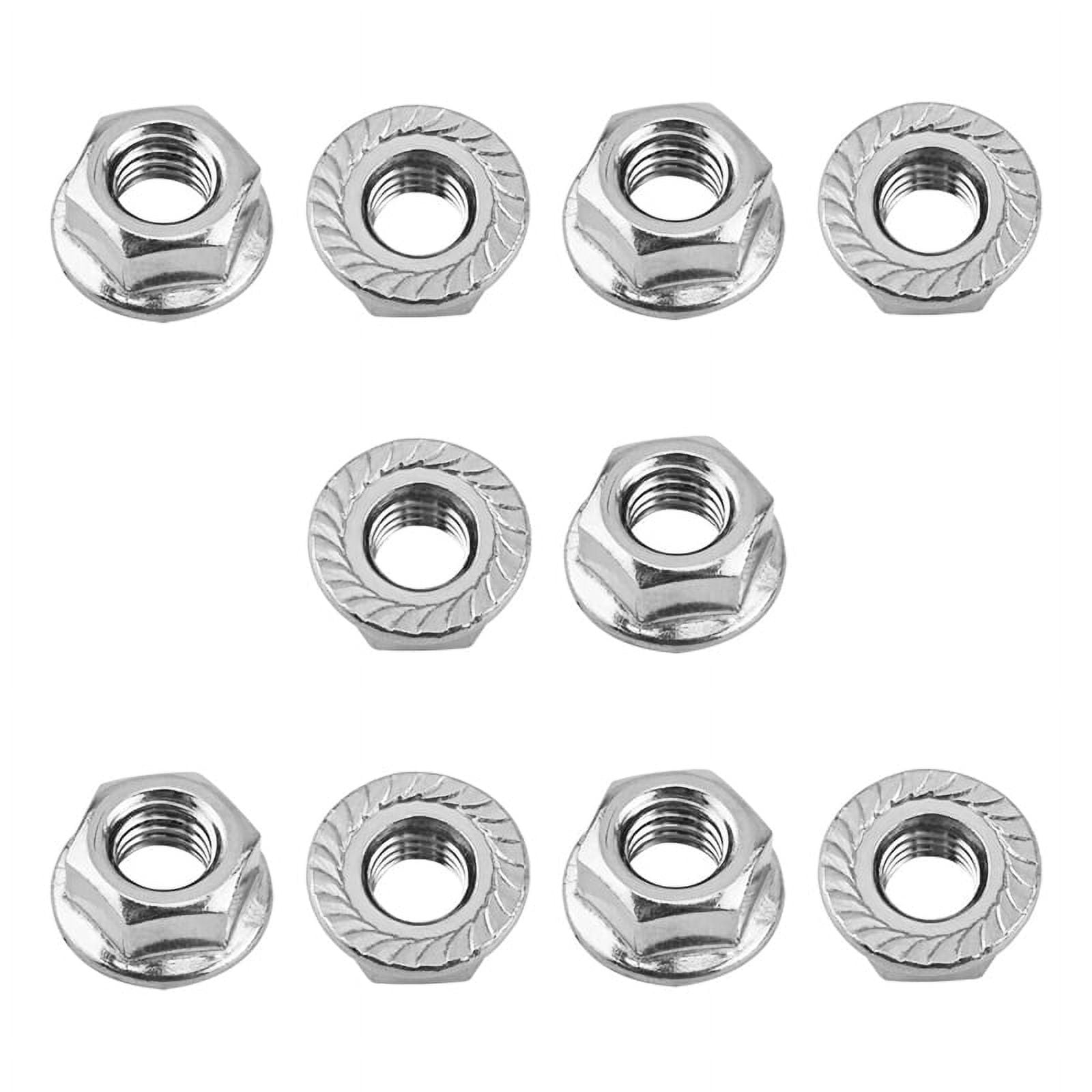 30Pack M8 Serrated Flange Hex Nuts, M8-1.25mm Hexagon Flange Nuts ...