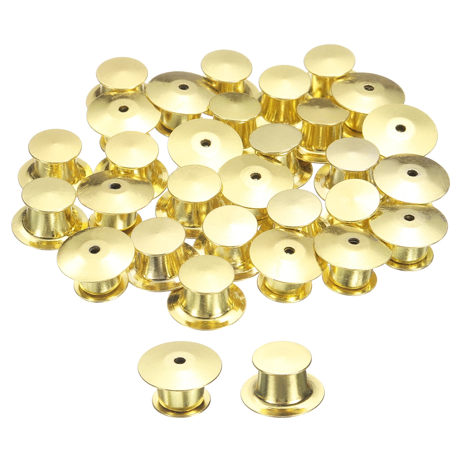 30Pack Metal Locking Pin Backs, Pin Keepers Locking Clasp, Gold ...