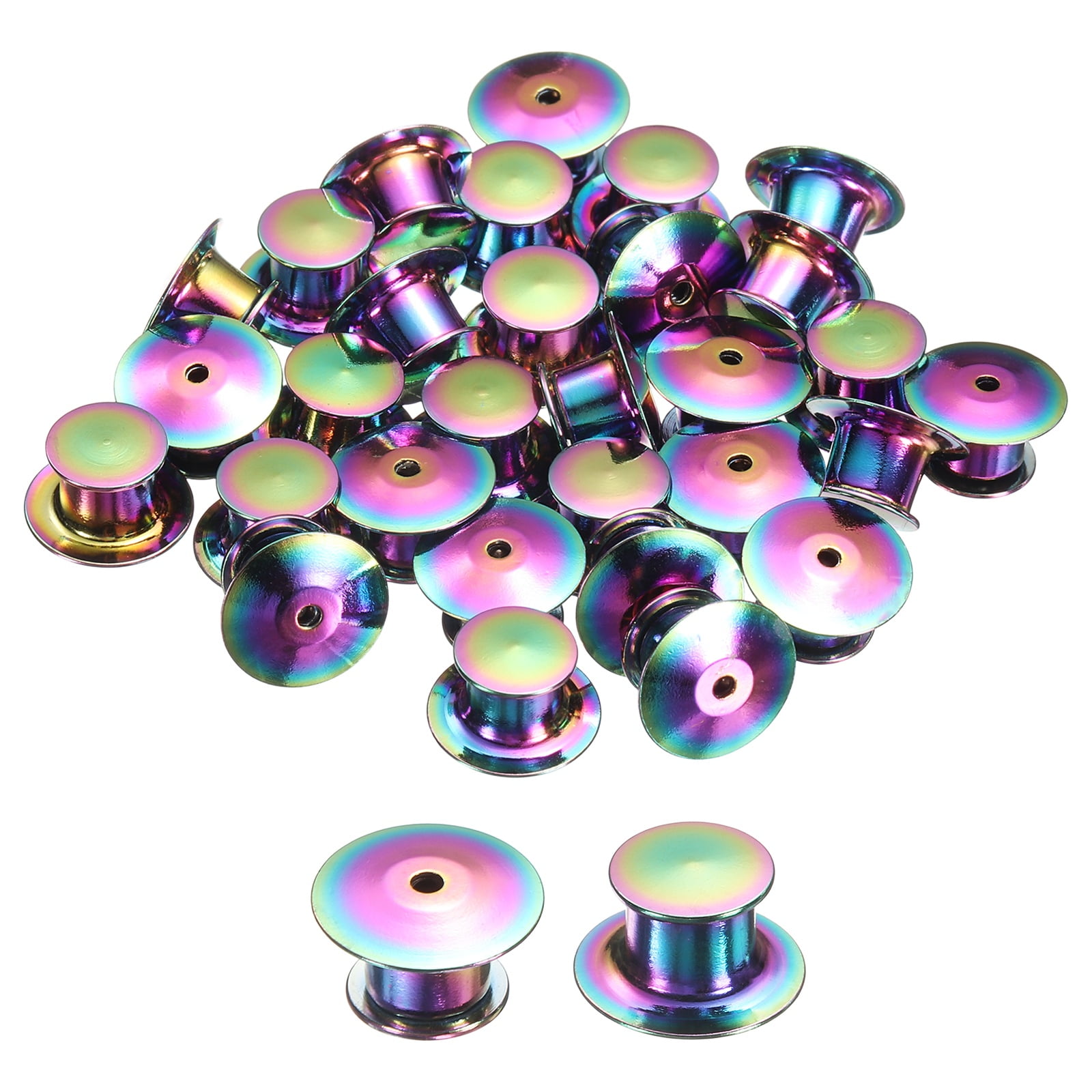 30Pack Metal Locking Pin Backs, Pin Keepers Locking Clasp, Multicolor ...
