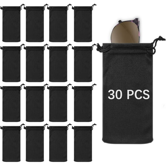 30Pack Microfiber Glasses Pouch, Soft Sunglasses Bag Pouches Bulk with ...