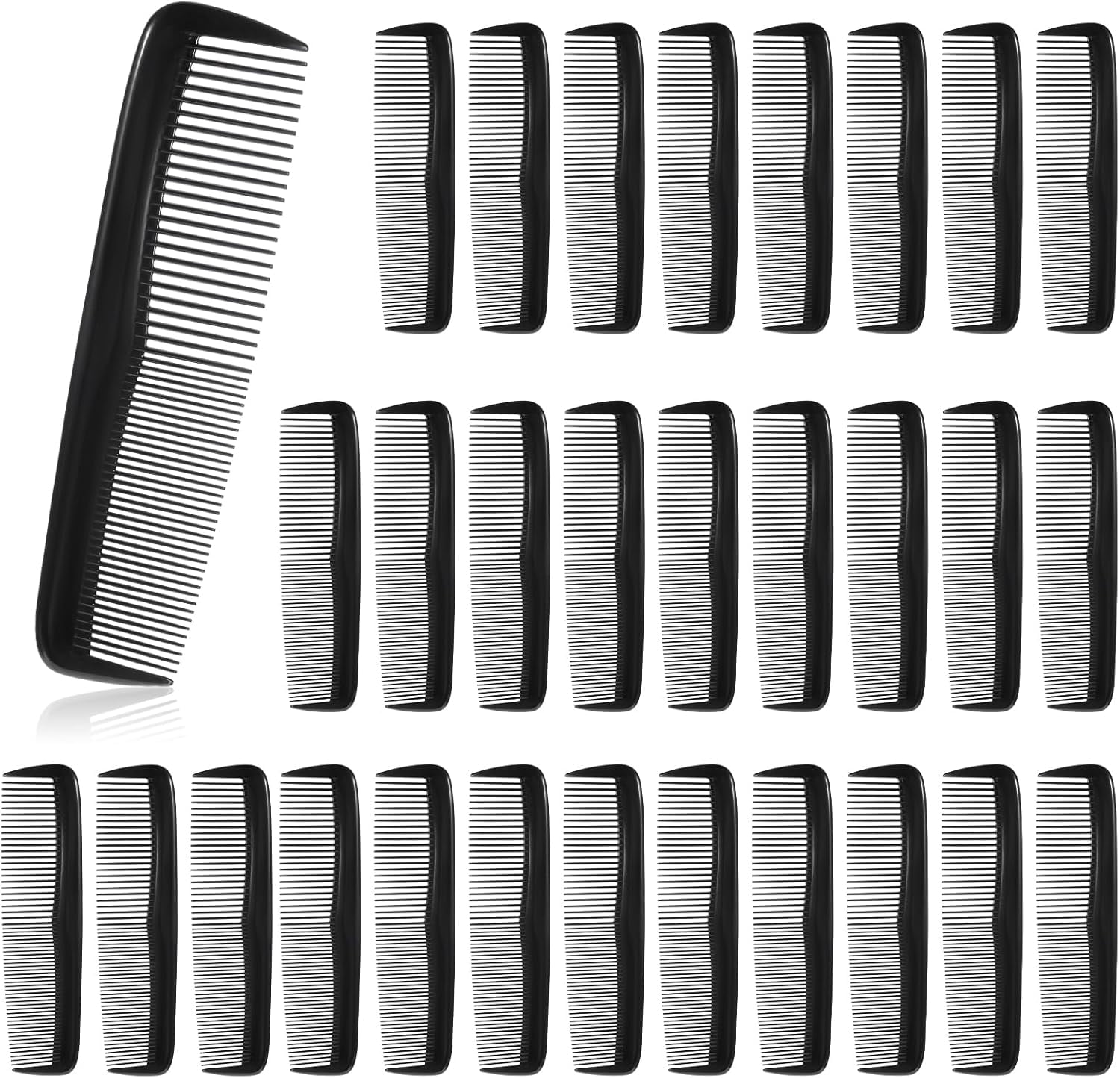 30Pack Pocket Combs for Men Women, 5 Inch Black Combs Bulk with Wide ...