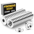 30Pack Small Neodymium Magnets, 0.59’’(15mm) Industrial Strength Round ...