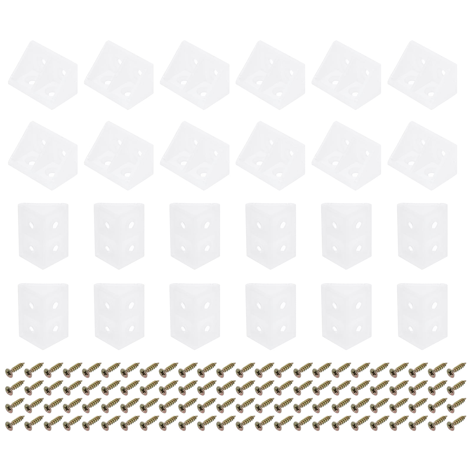30Packs 90 Degree Plastic Corner Braces, 19x32x19mm Nylon Shelf Right ...
