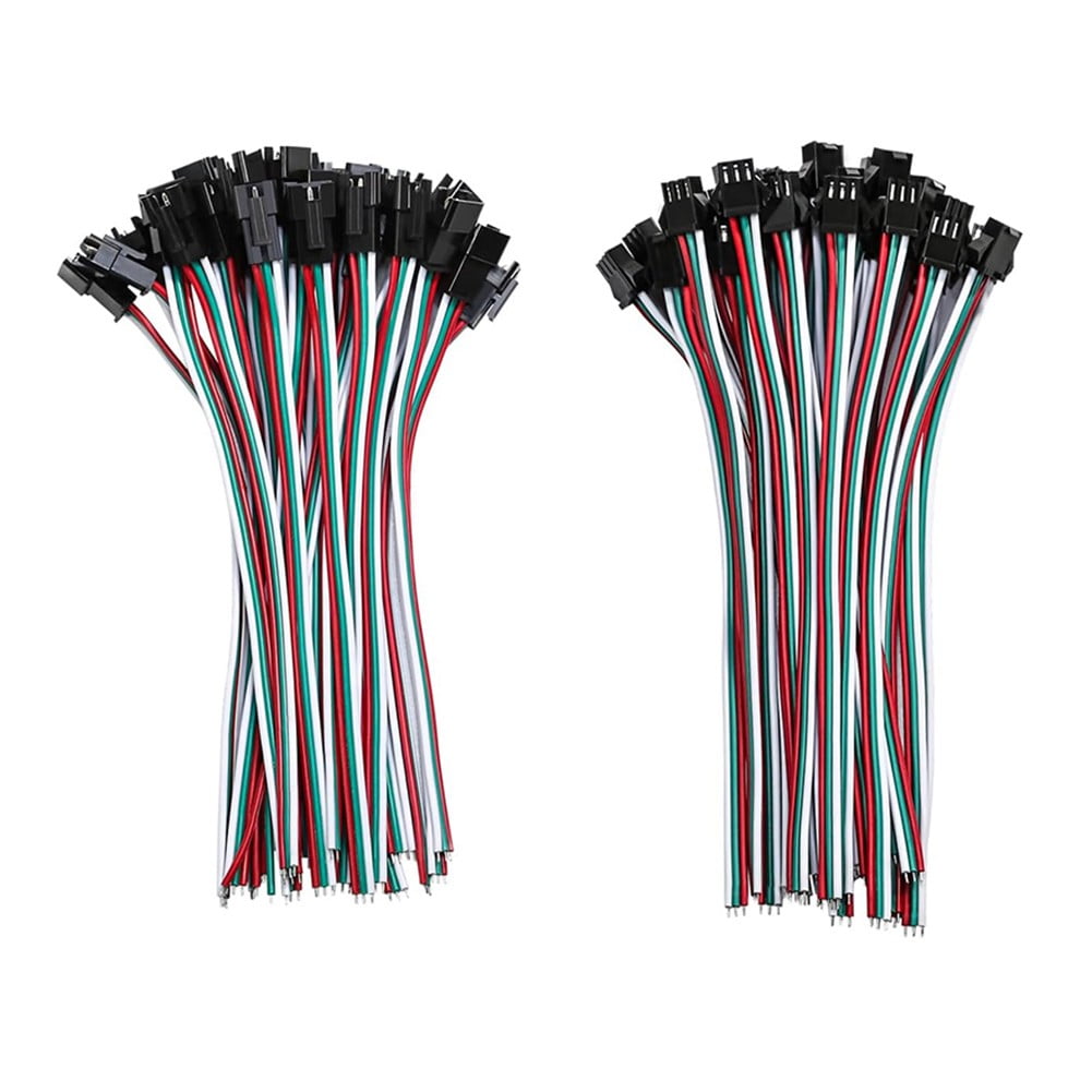30Pairs For Jst Sm 3Pin Connectors 15Cm Wire Female/Male Led Connector ...
