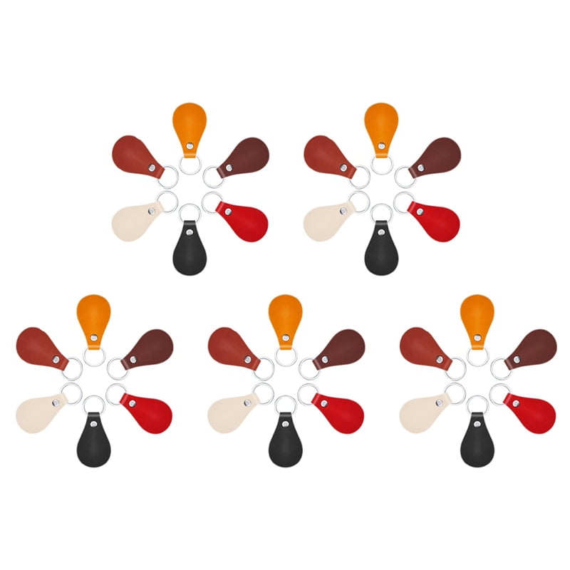 30Pc DIY Leather Keychain Set Leather Keychain Blank Rivet Keychain ...