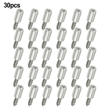 20Pcs Self-Tapping Screws Cabinet Bracket Laminate Support Glass Studs ...