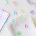 30Pc Transparent Mini Paper Clips, Reusable Plastic Push Clips ...