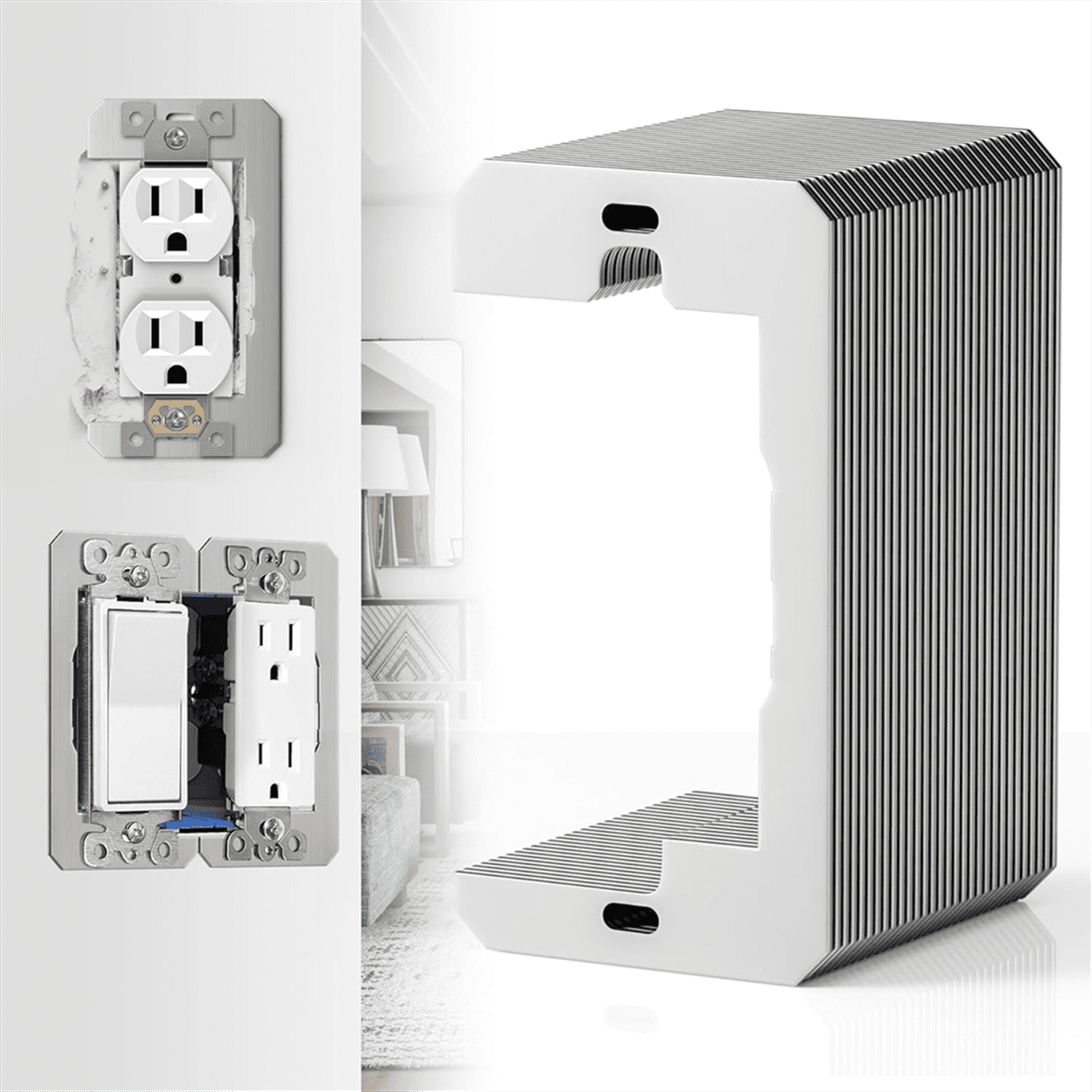 30Pc Wall Plate Spacer,Flush Fit Device Leveling Plates,Electrical Box ...