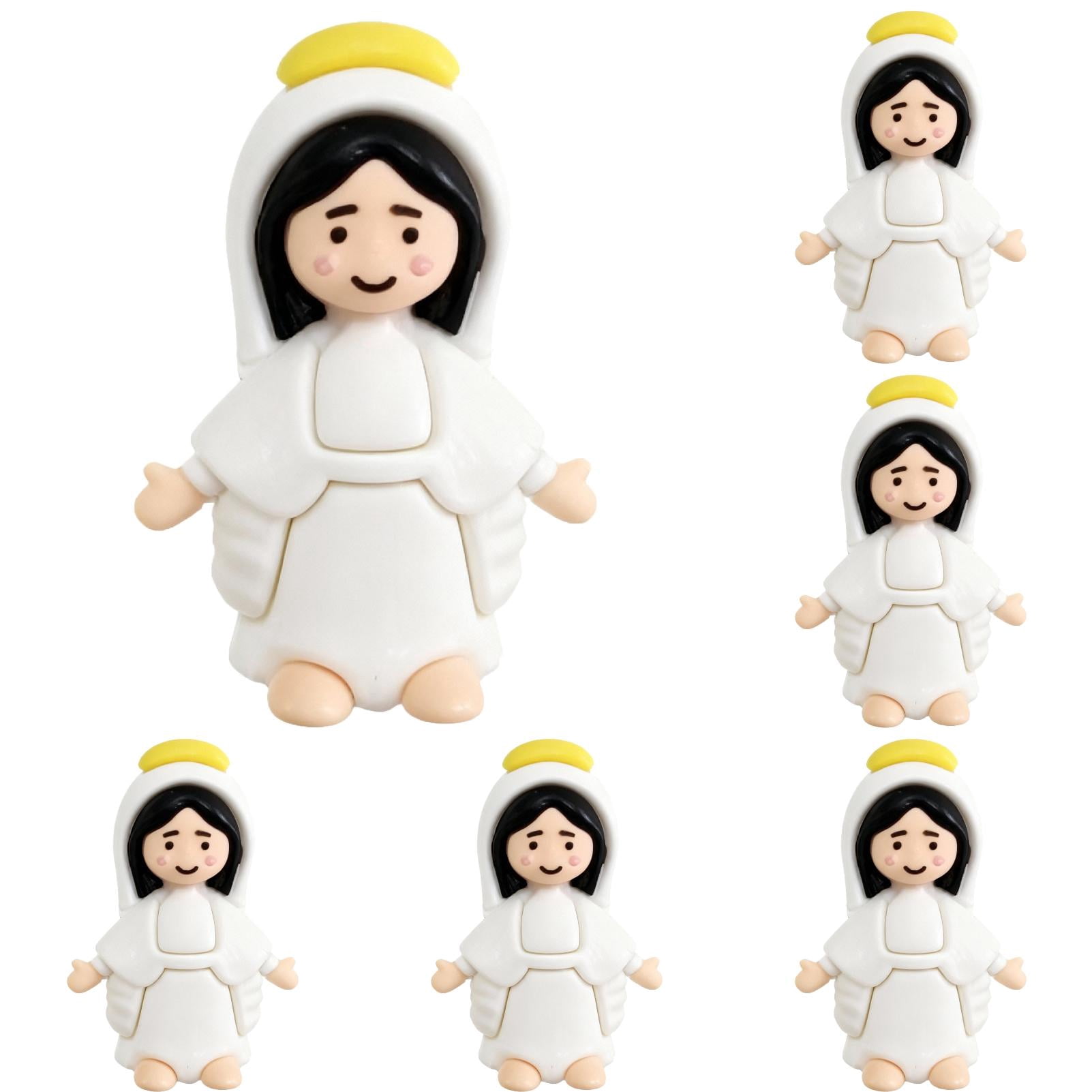30Pc White Mini Maria/ Little Virgin Mary Figurines Miniature Virgin ...