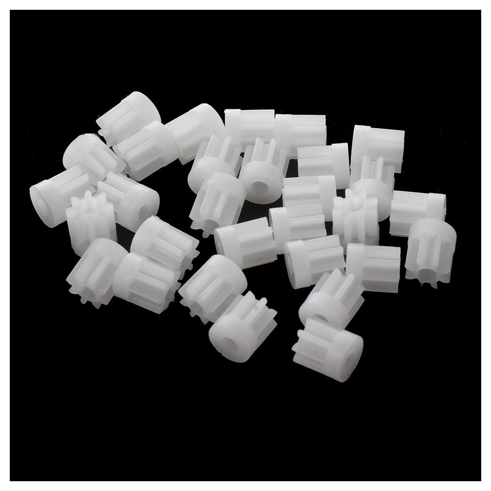 30Pcs 0.5 Modulus 8 Teeth Plastic Gear Cog for 2mm Toy Car Motor Shaft ...