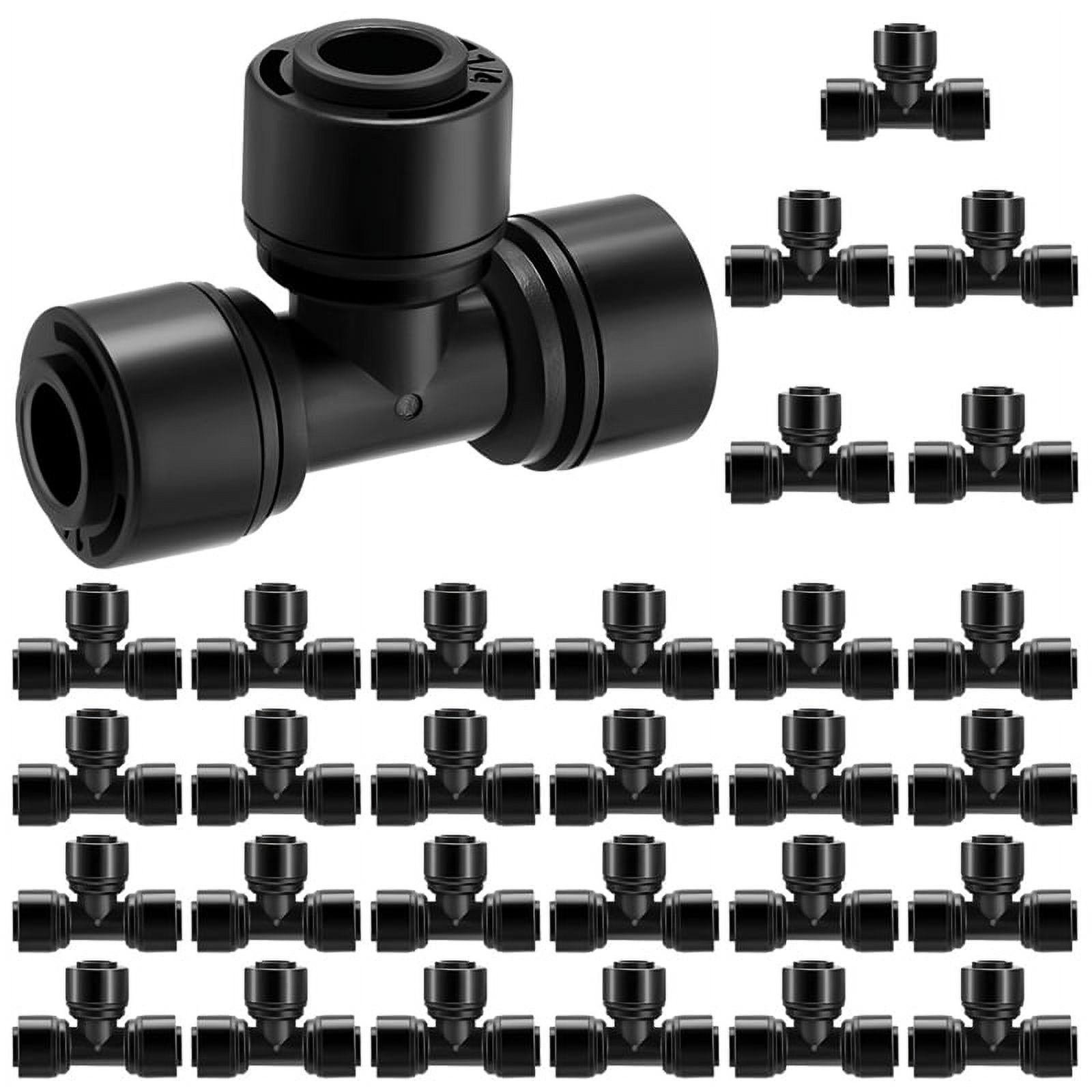 30Pcs 1/4inch Drip Irrigation Tee Connectors Irrigation Connectors for ...
