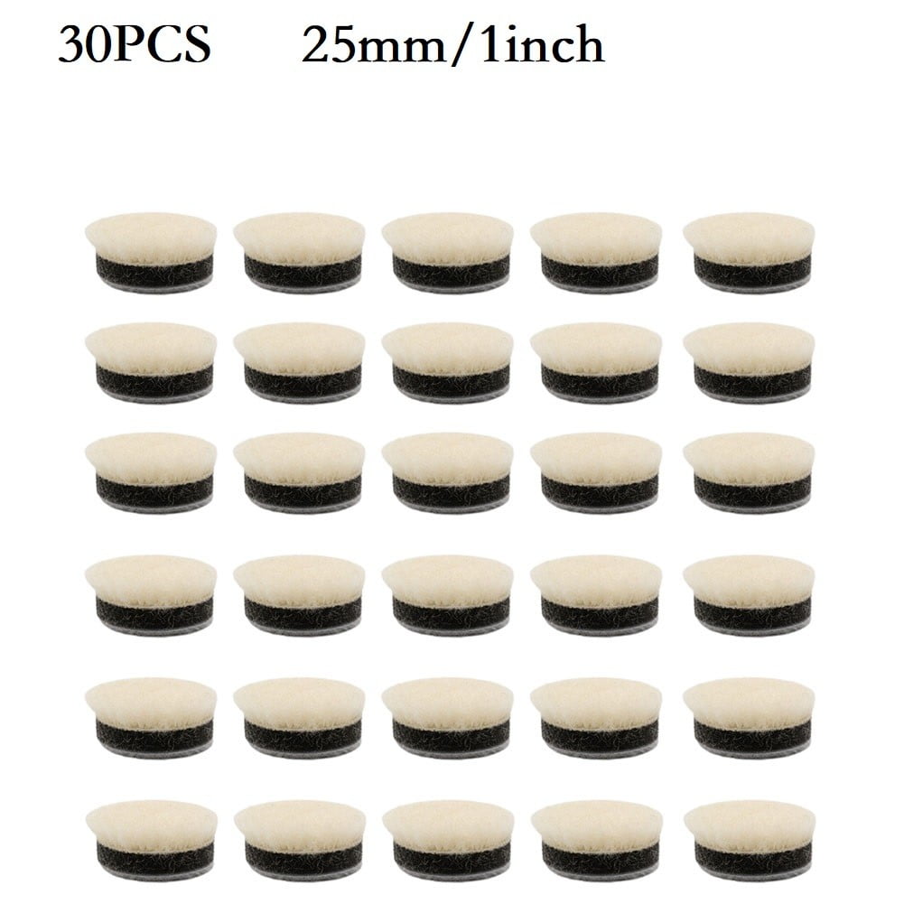 30Pcs 1 Inch Wool Polishing Pads for Car Polisher and Glass Buffing ...