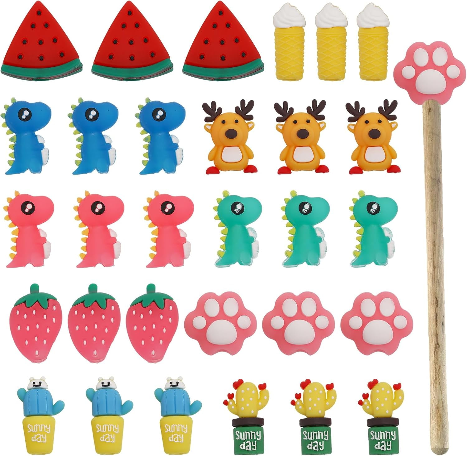 30Pcs 10Styles Knitting Needle Stoppers Knitting Needle Point ...