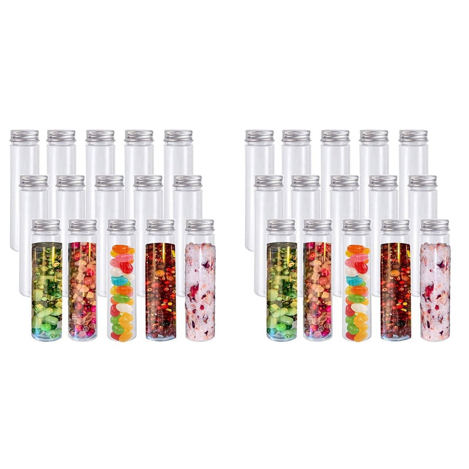 30Pcs 110Ml Plastic Test Tube,Clear Flat Test Tubes,Plastic Test Tubes ...