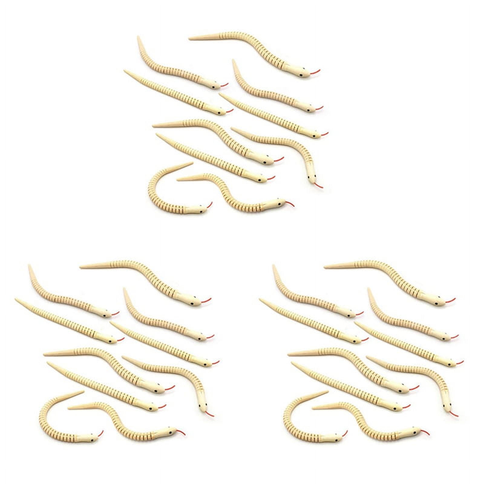 30Pcs 12 Inch Unfinished Wooden Wiggly Snakes Jointed Flexible Wooden ...