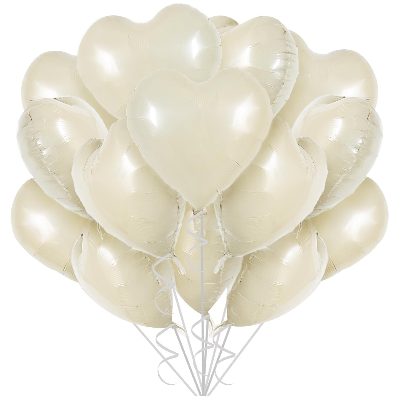 30Pcs 18 Inch Baby Pink Heart Balloons Pastel Pink Heart Shape Foil ...