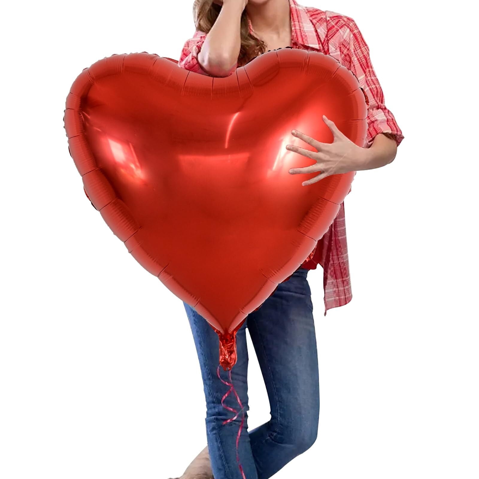 30Pcs 18 Inch Baby Pink Heart Balloons Pastel Pink Heart Shape Foil ...