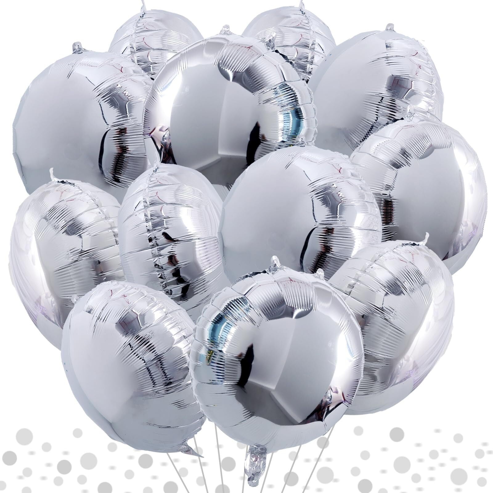 30Pcs 18 Inch Large Colorful Round Shape Foil Balloons Big Colorful ...