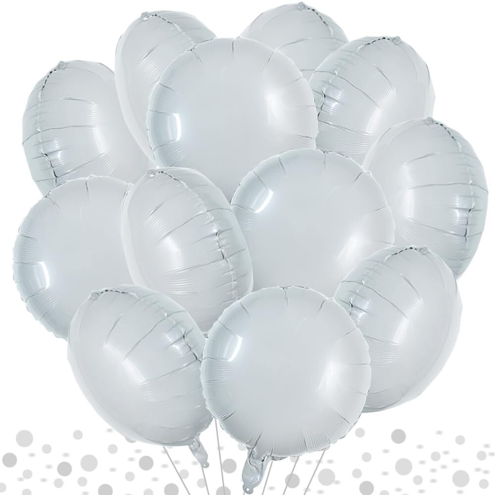 30Pcs 18 Inch Large Colorful Round Shape Foil Balloons Big Colorful ...