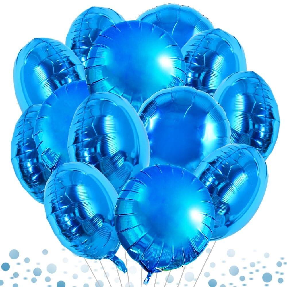 30Pcs 18 Inch Large Colorful Round Shape Foil Balloons Big Colorful ...