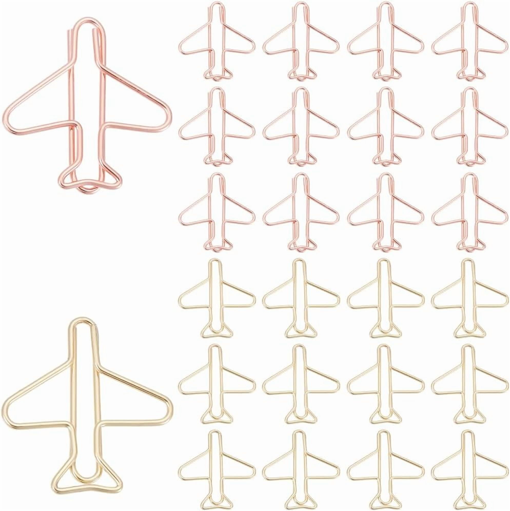 30Pcs 2 Colors Airplane Shape Iron Paper Clips Cute Paper Clips Funny ...
