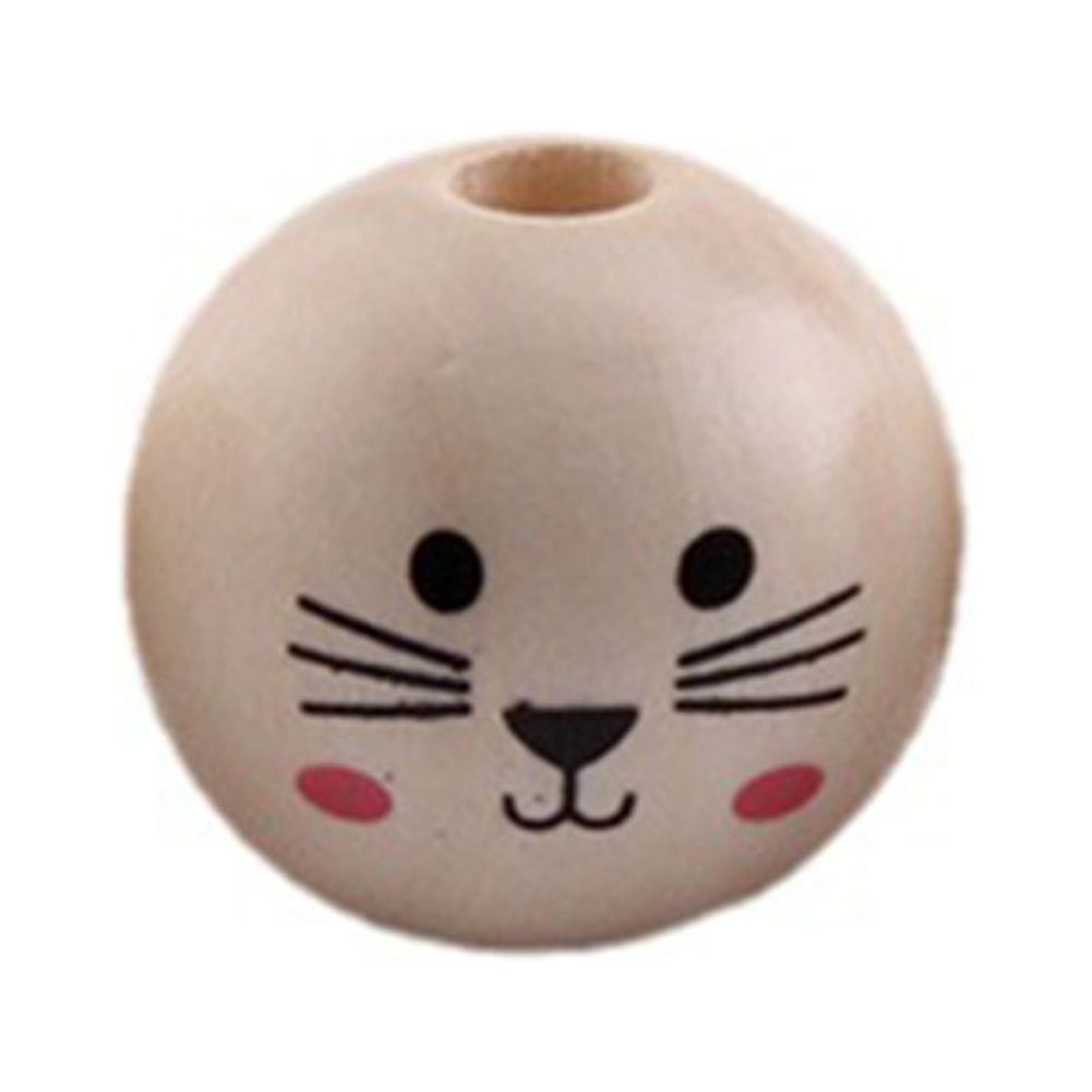 30Pcs 20Mm Round Wood Beads Handmade Wooden Accessories Diy Bead ...