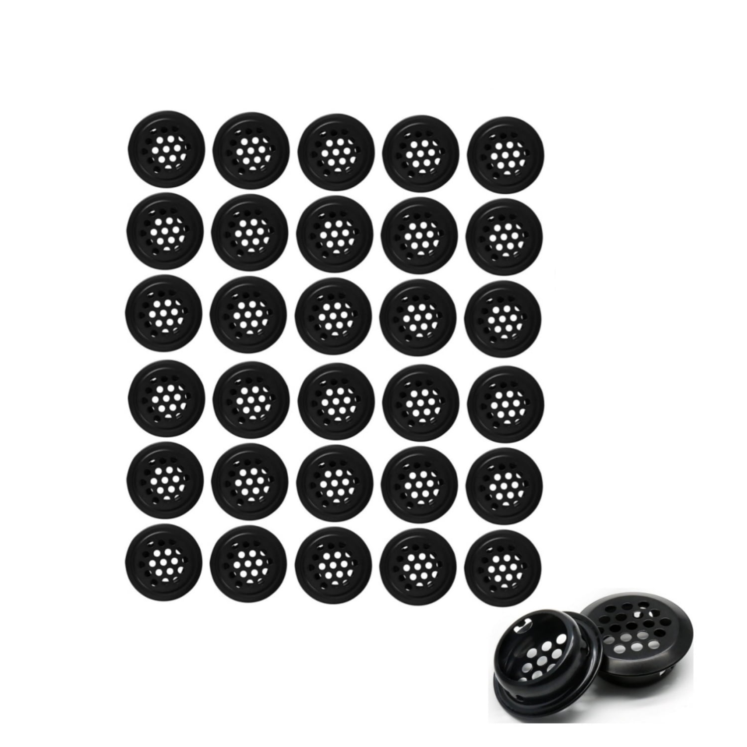 30Pcs 25mm/1" Soffit Air Vents,Circular Soffit Vent,QZS Stainless Steel ...