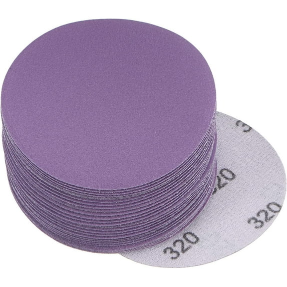 30Pcs 3-Inch Purple Sanding Discs 320 Grits Hook and Loop Professional ...