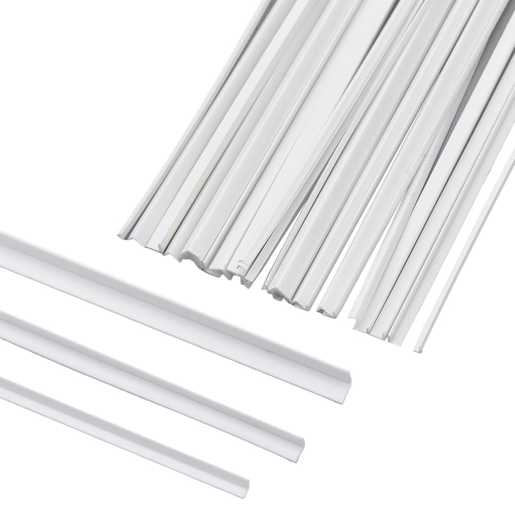 30Pcs 3 Sizes Plastic L Shape Bars Right Angle Bars 250mm Long 2.5mm 4 ...
